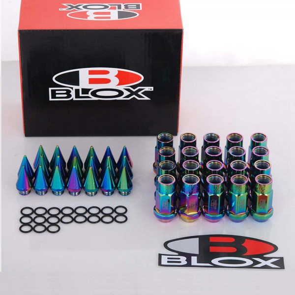20PCS/SET Blox Racing Jdm Style 50MM Aluminium Extended Tuner Lug Nuts With Spike For Wheels ...